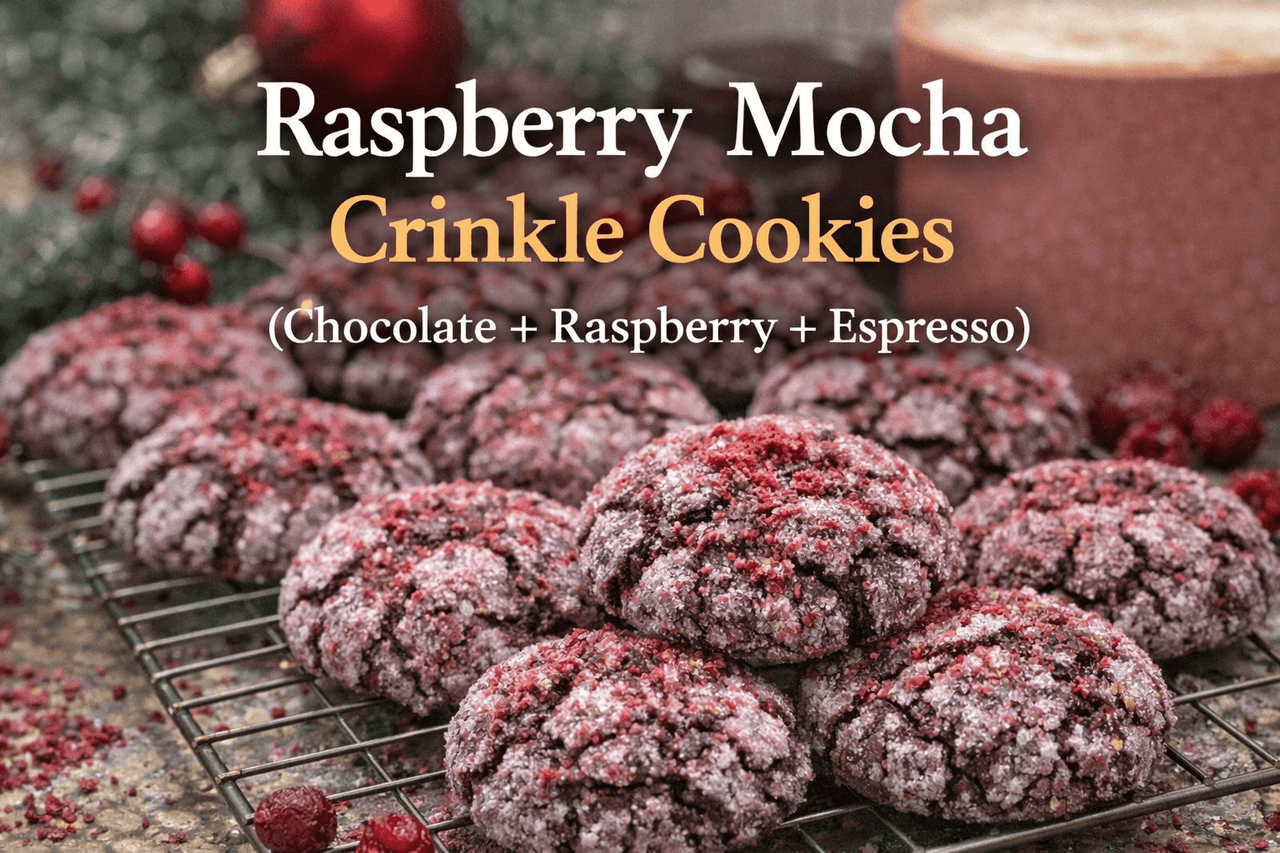 Raspberry Mocha Crinkle Cookies – Java Momma
