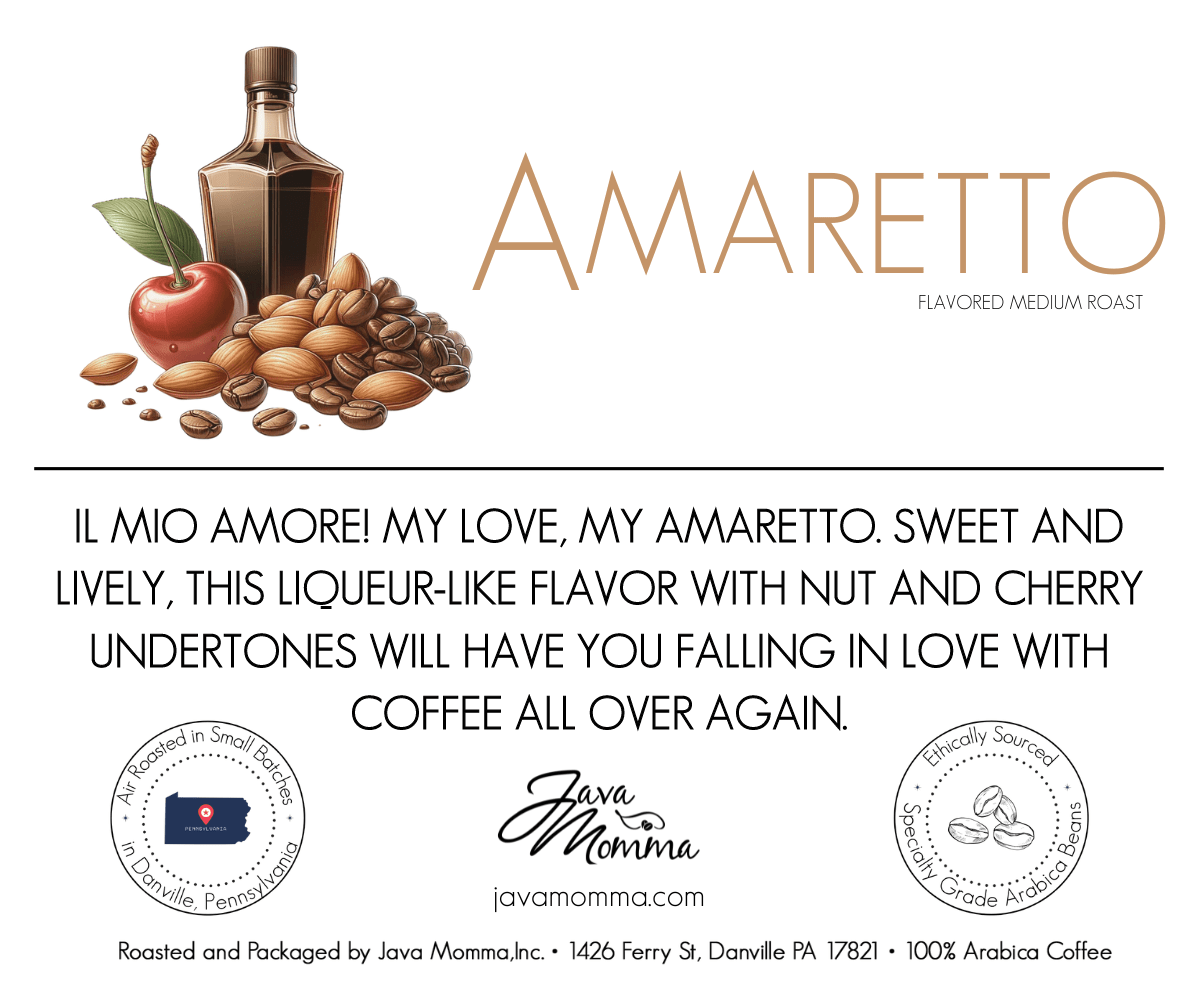 Amaretto Flavored Coffee – Medium Roast, Sugar-Free | Java Momma